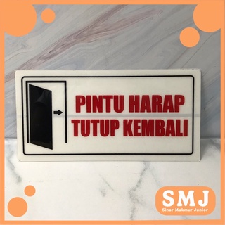 Jual STIKER PINTU HARAP TUTUP KEMBALI | Shopee Indonesia