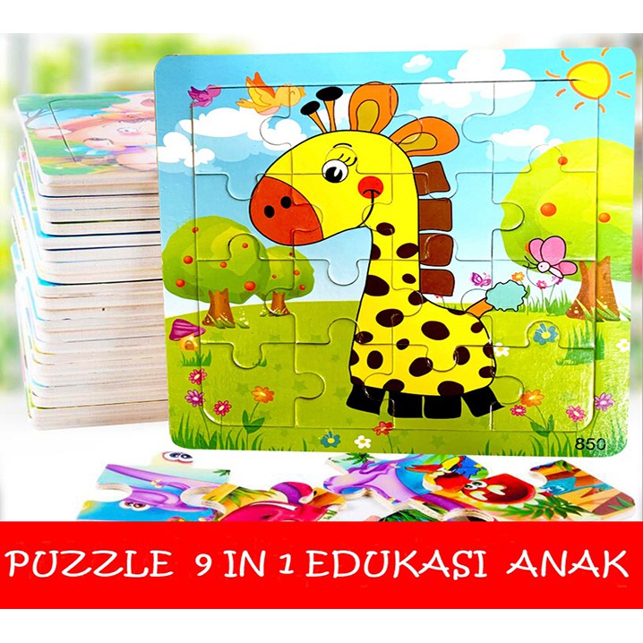 OSM - MAINAN PUZZLE JIGSAW 9 IN 1 / MAINAN EDUKASI ANAK / MAINAN SUSUN ...