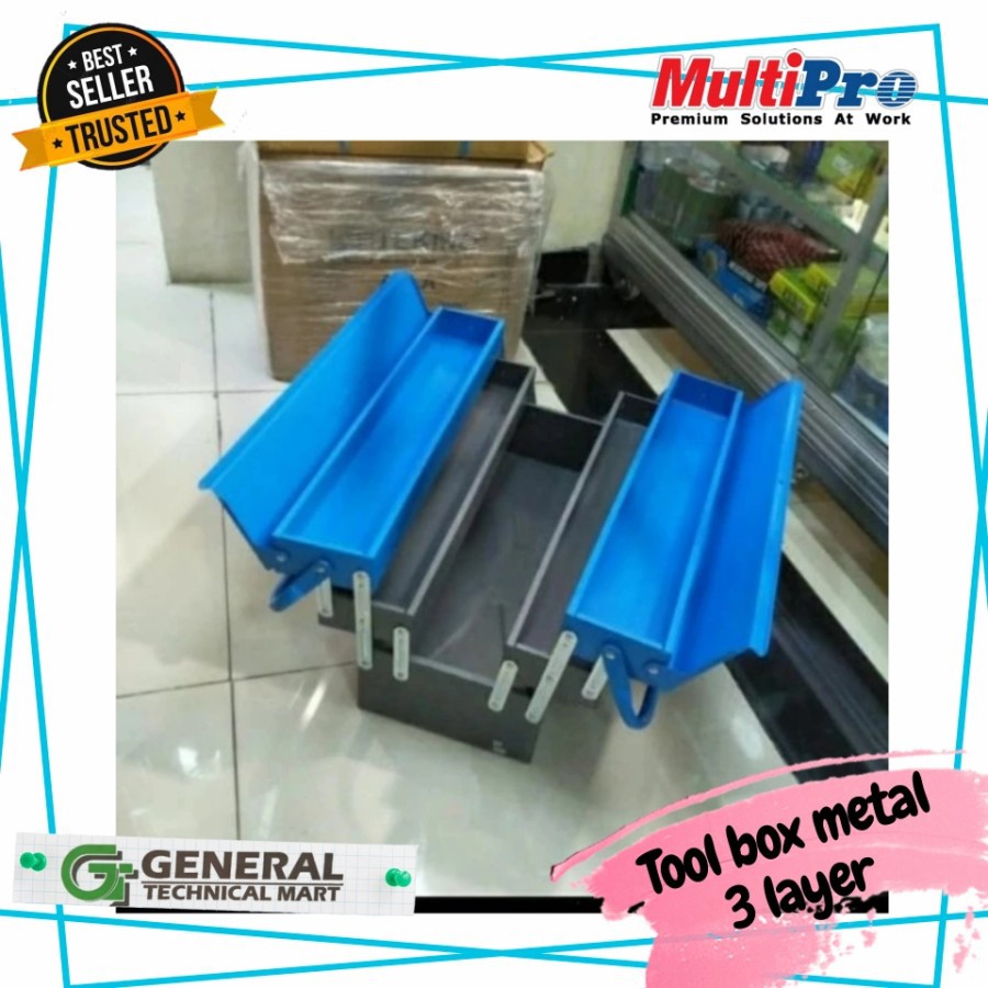 Jual Toolbox besi 3 susun MULTIPRO Tool box metal 3 layer | Shopee Indonesia