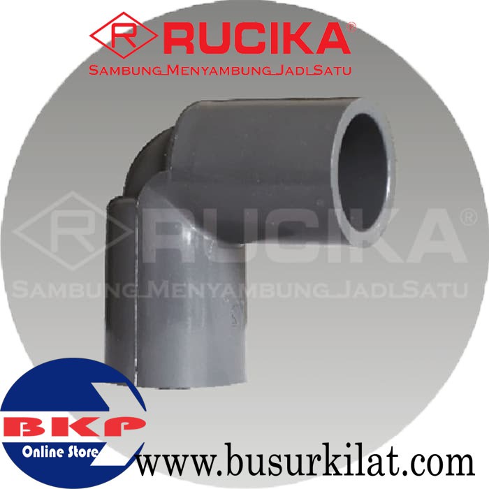 Jual Knie 3/4 Inch (AW) Elbow 90" Pvc Rucika / Sambungan Pipa / Fitting Pipa | Shopee Indonesia