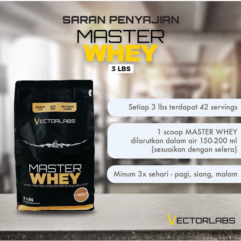 Jual VECTORLABS MASTER WHEY 3 LBS SUSU WHEY PROTEIN BPOM | Shopee Indonesia