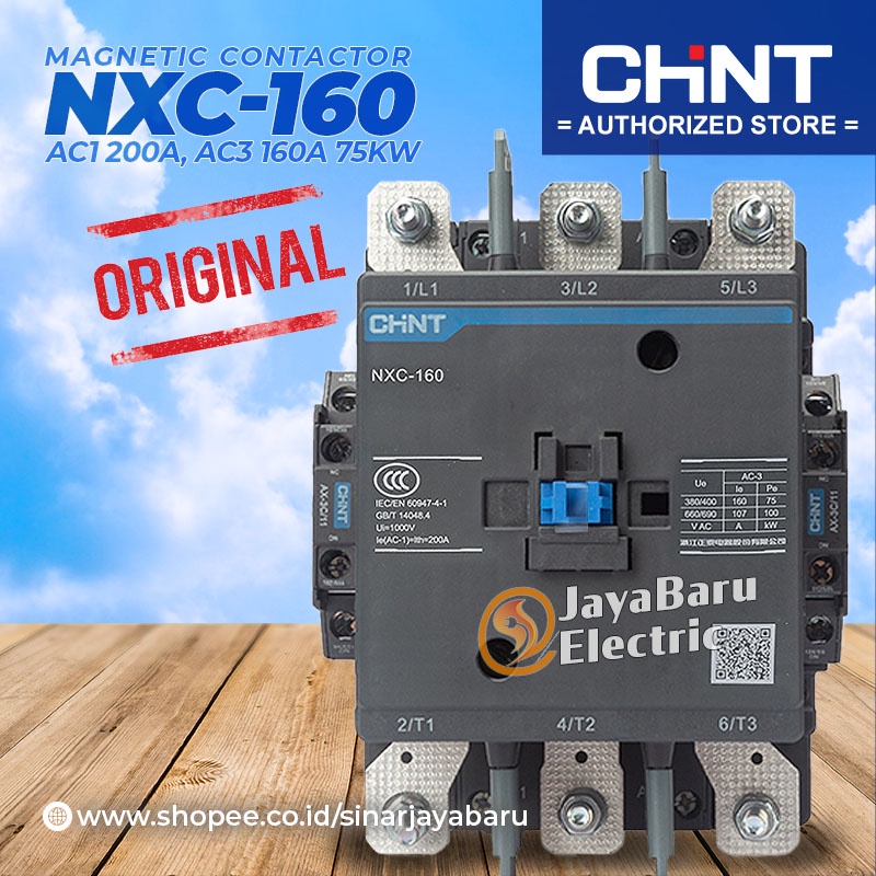 Jual Contactor Kontaktor CHINT NXC-160 NXC160 110V 220V 400V | Shopee ...