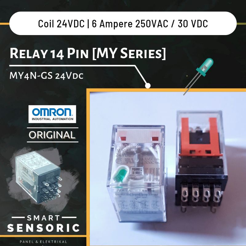 Jual Koil 24VDC MY4N-GS Omron Original Relay 6A Socket 14 Pin PYF | Shopee Indonesia