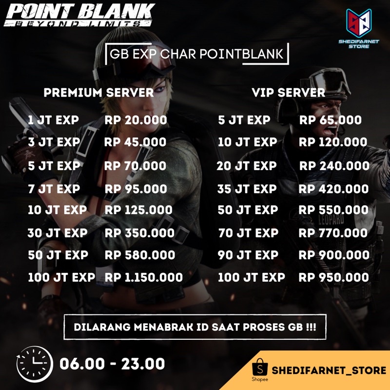 Jual GB EXP CHAR - PANGKAT PB - POINTBLANK ZEPETTO Indonesia|Shopee ...