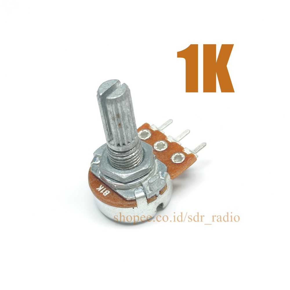 Jual Potensiometer 1K potensio 1 kilo Mono B1k potentiometer | Shopee ...