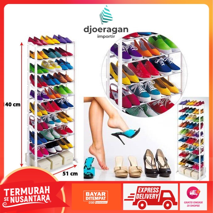 Jual [DJOERAGANIMPORTIR] RAK SEPATU 10 TINGKAT / Amazing shoes rack 10 ...