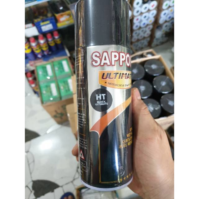 Jual Hi temp HT Black Ultimate hitam doff tahan panas knalpot Sapporo 400ml | Shopee Indonesia