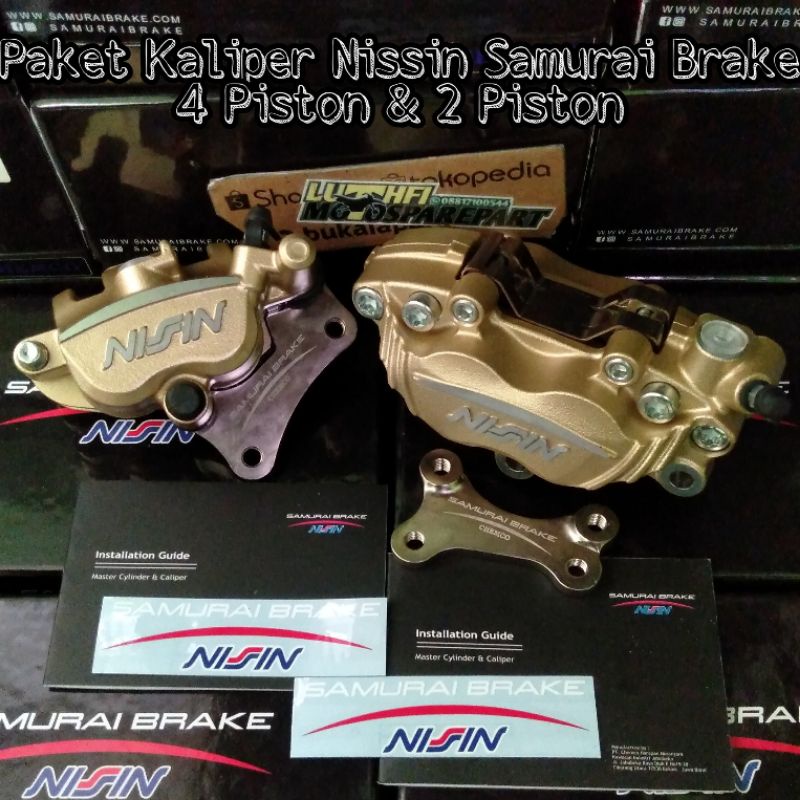Jual Paket Kaliper Nissin Samurai Brake 4 Piston dan 2 Piston | Shopee Indonesia