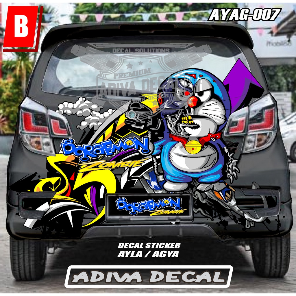 Jual DECAL STICKER PINTU BELANG AYLA AGYA MOTIF DORAEMON KEREN - STIKER ...