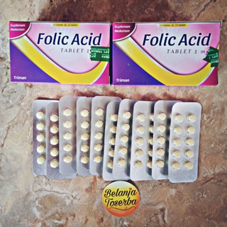 Jual 1 Box (100 tablet) Asam Folat Folic Acid 1000mcg /Vitamin Promil ...