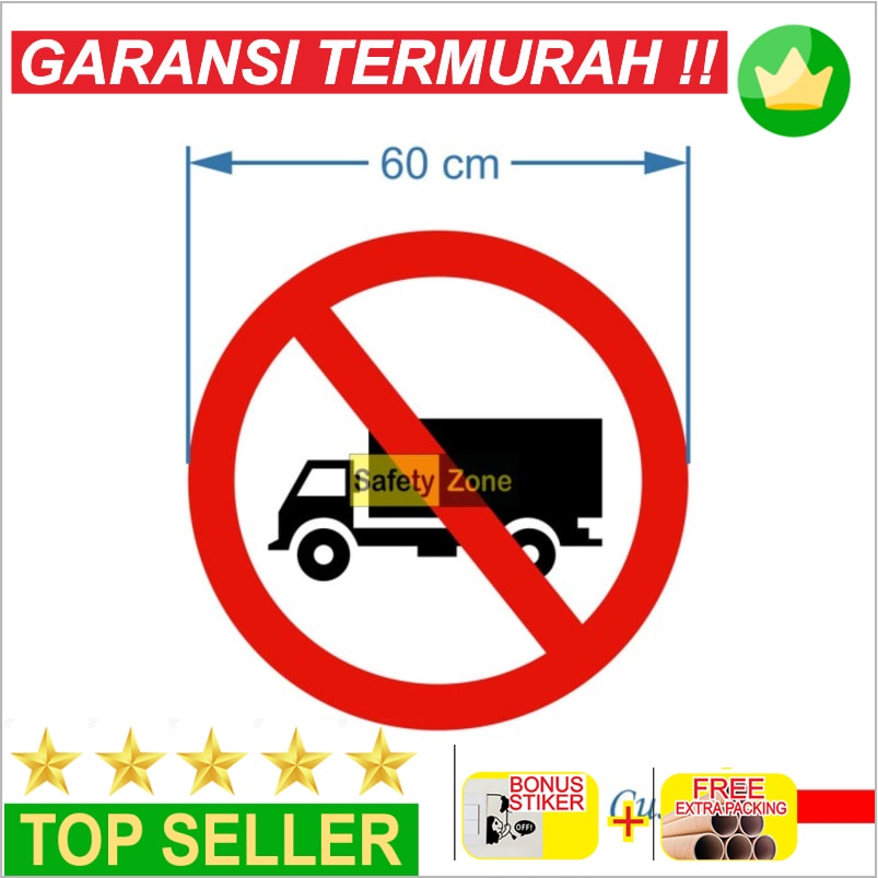 Jual Grosir Rambu Truk Dilarang Masuk - Plat Alumunium Elegan | Shopee ...