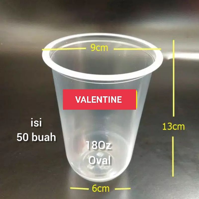 Jual GELAS OVAL 18OZ CUP OVAL 18OZ BULAT TEBAL 8GRAM | Shopee Indonesia