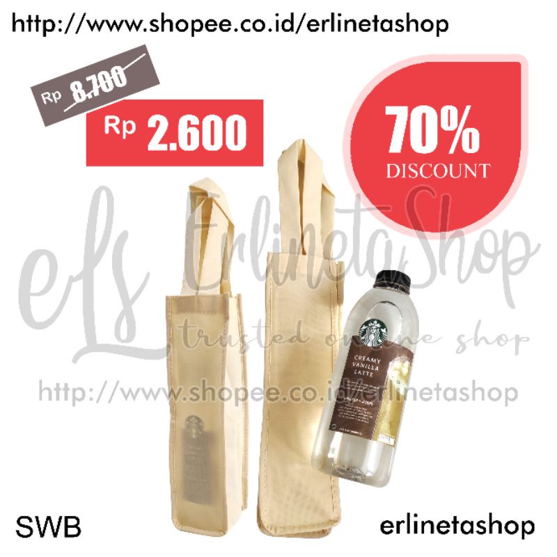 Jual Single wine bag / tas botol kale 1 lt / tas botol sirup / tas ...