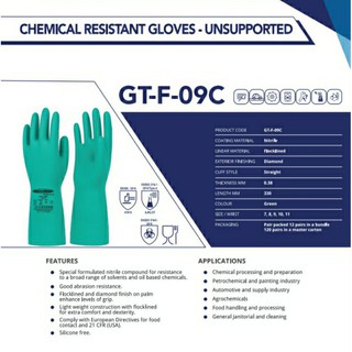 Jual Summitech Chemical Resistant Gloves GT-F-09C Sarung Tangan Karet ...