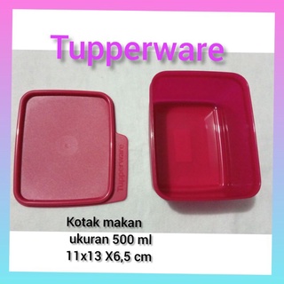 Jual tempat makan / lunchbox Tupperware kotak ukuran kecil sedang tanpa ...
