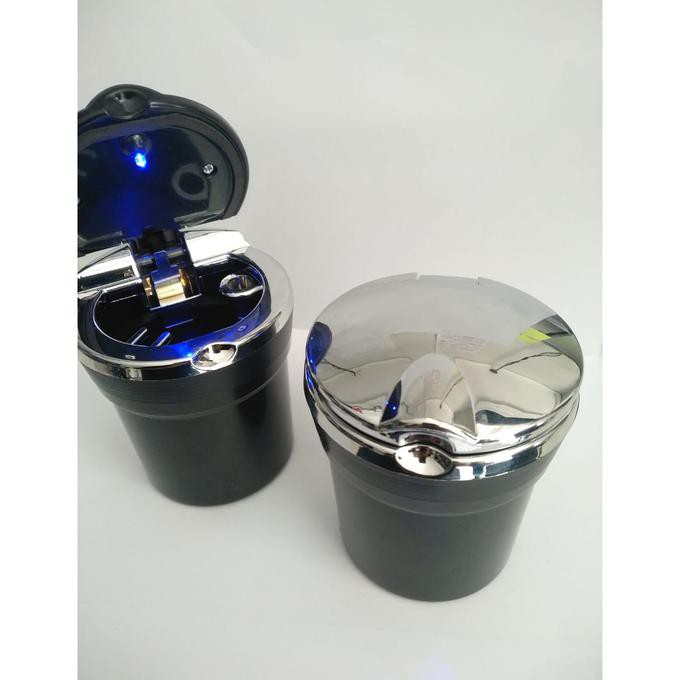 Jual ASBAK MOBIL LED / CAR ASHTRAY / ASBAK ROKOK PORTABLE HITAM POLOS ...