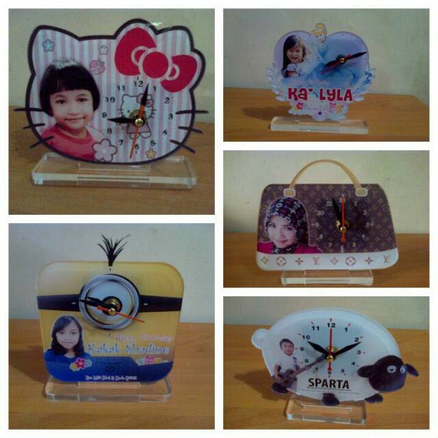 Jual Jam meja akrilik custom Indonesia|Shopee Indonesia