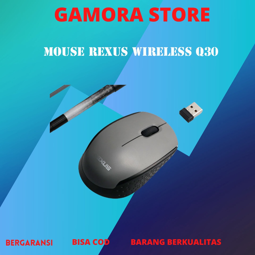 Jual MOUSE WIRELESS OFFICE REXUS SILENT CLICK Q30 ORIGINAL | Shopee ...