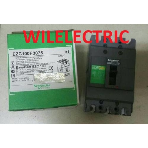 Jual MCCB SCHNEIDER NFB Breaker EZC 100F / EZC100F 3P 75A 75 A original | Shopee Indonesia