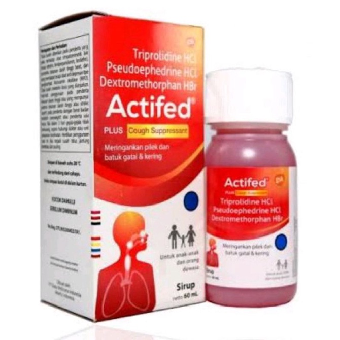 Jual Actifed plus Cough (Merah) 60 ml | Shopee Indonesia