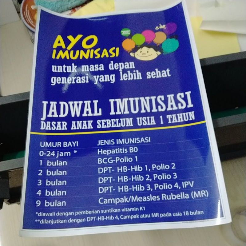 Jual Poster Ke 11 Jadwal Imunisasi Indonesia|Shopee Indonesia