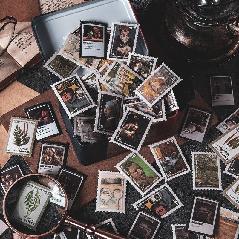 Jual Stiker Perangko vintage | Sticker Vintage Stamps Retro journal ...
