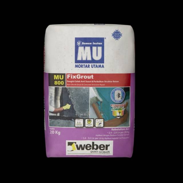 Jual MU-800 Semen Grouting Anti Susut 20kg Indonesia|Shopee Indonesia