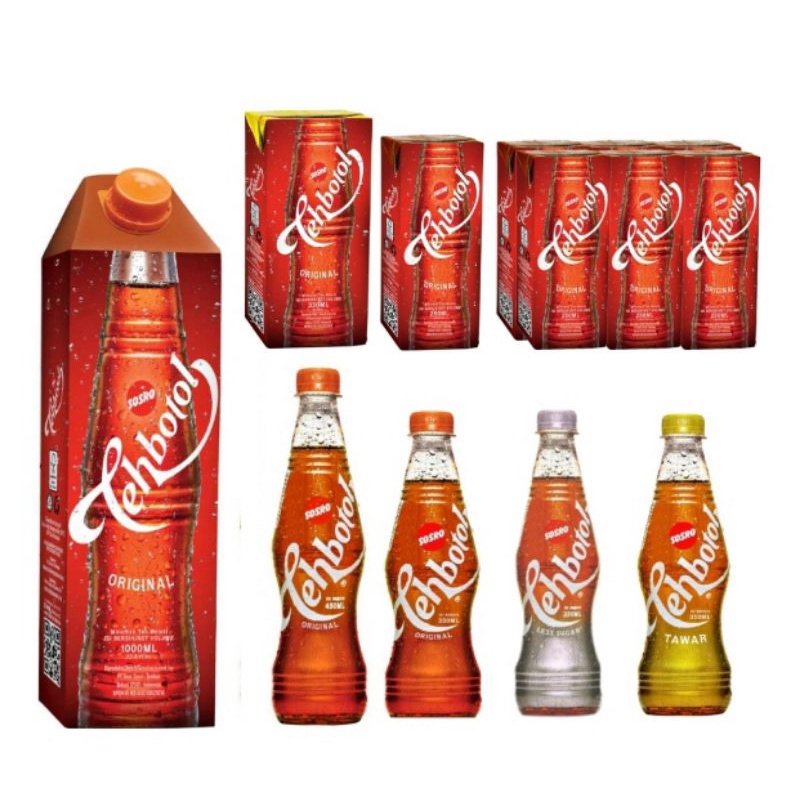 Jual (kirim instant) Tehbotol SOSRO Minuman Teh Original Less Sugar Tawar botol kotak | Shopee ...