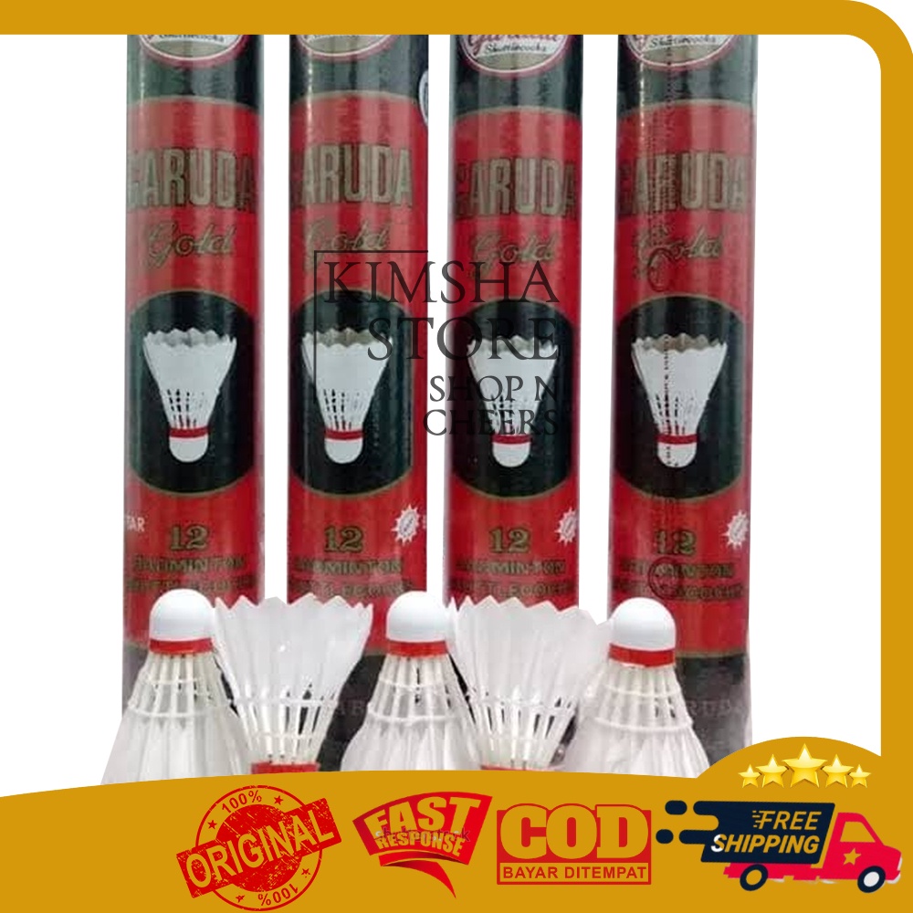 Jual Shuttlecock Garuda Gold Merah Badminton Kok Bulutangkis Peralatan Alat Olahraga Bulu ...