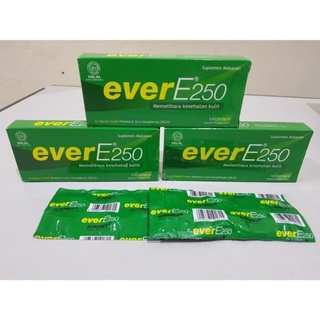 Jual EVER E Vitamin E 250 IU Isi 12 Kapsul Lunak - Vitamin Kulit ...