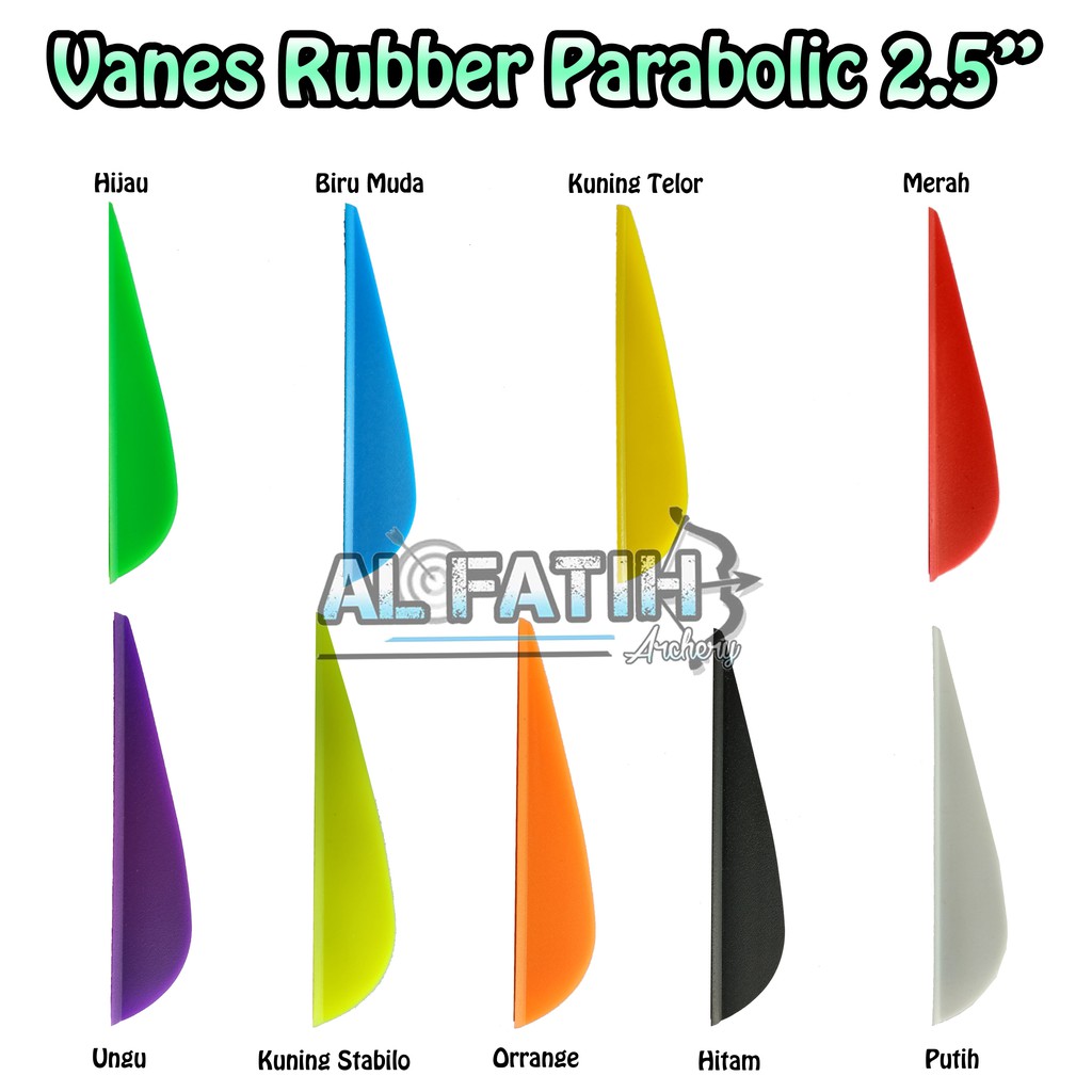 Jual Vanes Rubber 2.5inch Import Polos Panahan / Bulu Karet Polos ...