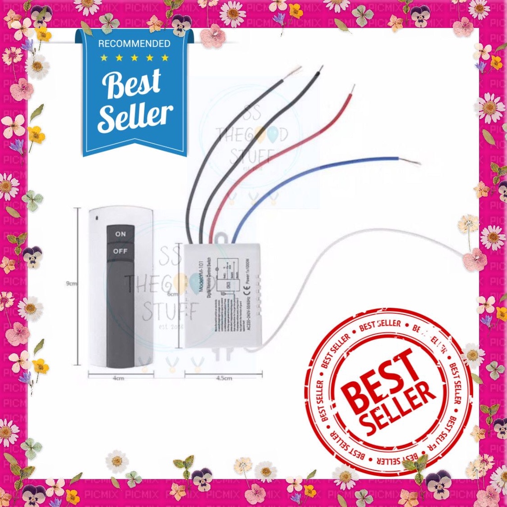 Jual Switch Remote Control Wireless 1 Channel On / Off 220V | Shopee ...