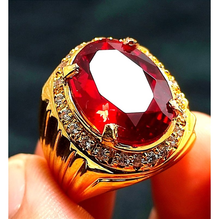Jual merah siam cincin batu permata asli siap pakai | Shopee Indonesia
