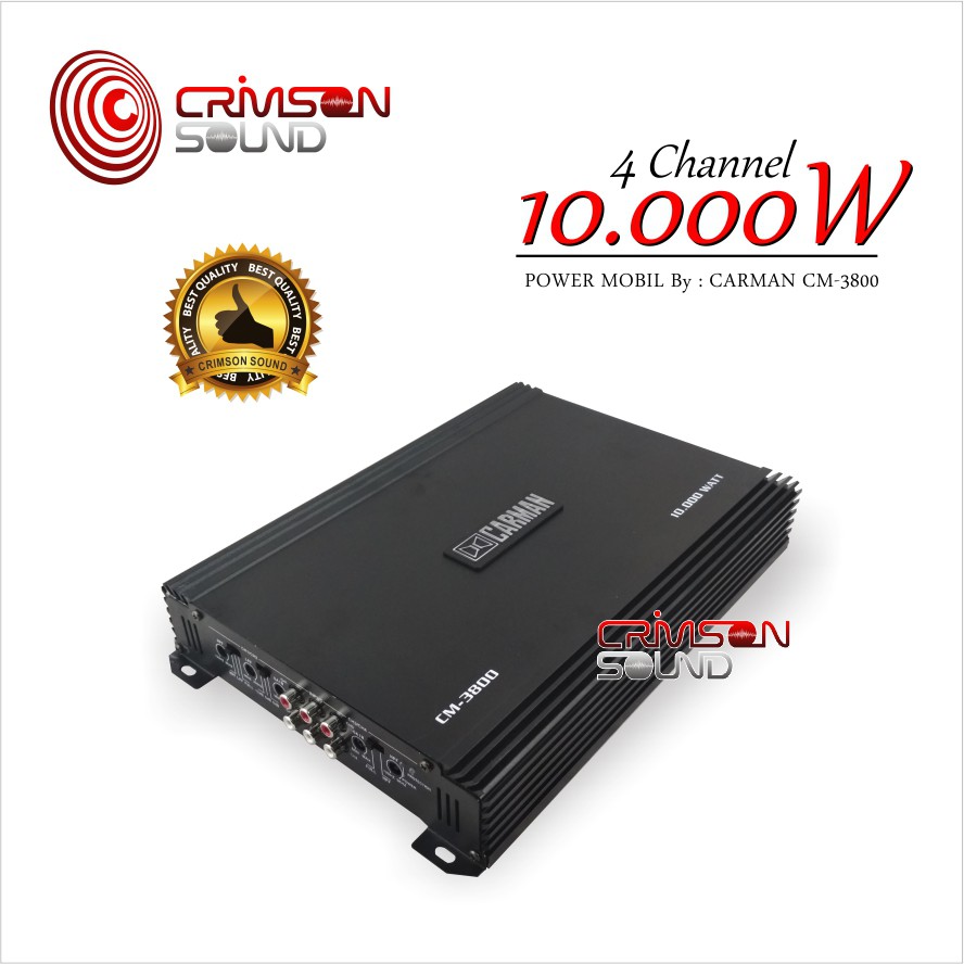 Jual POWER MOBIL 4 Channel MURAH 10.000 Watts CARMAN CM-3800 Indonesia ...