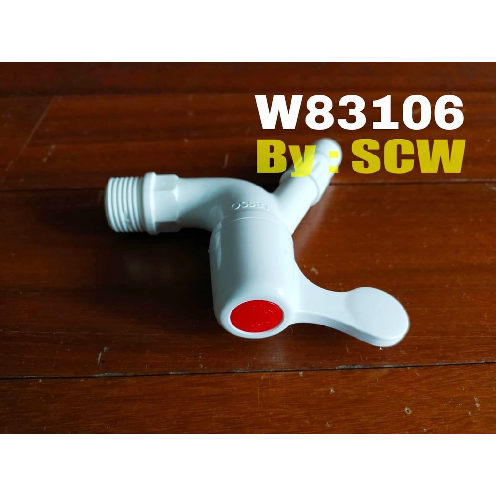 Jual Kran PVC Lesso W83106 1/2" inch DN15 Keran Tembok Kran Taman PVC ...