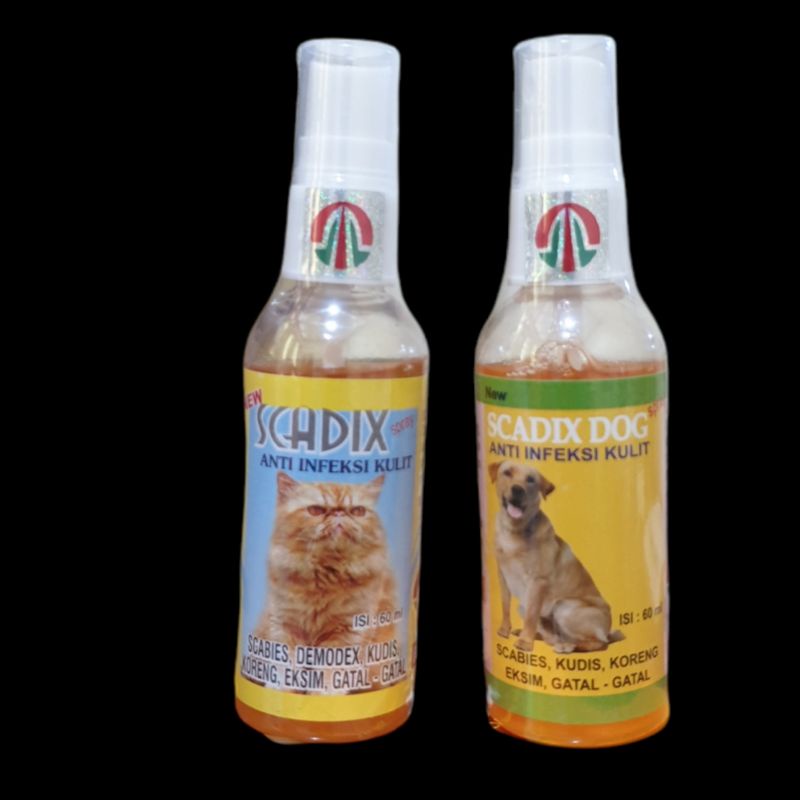 Jual SCADIX CAT & DOG Obat infeksi kulit kucing dan anjing spray 60ml / scabies, demodex, kudis ...