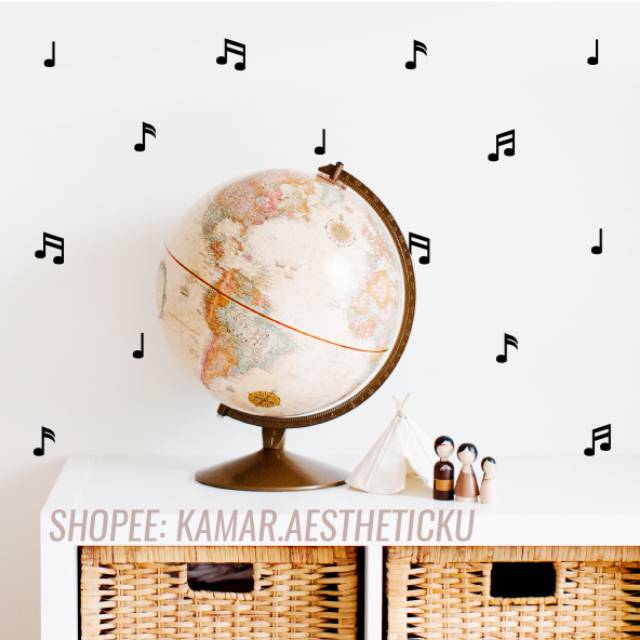 Jual Stiker Music Note Dekorasi Dinding Wall Sticker Decal Aesthetic ...