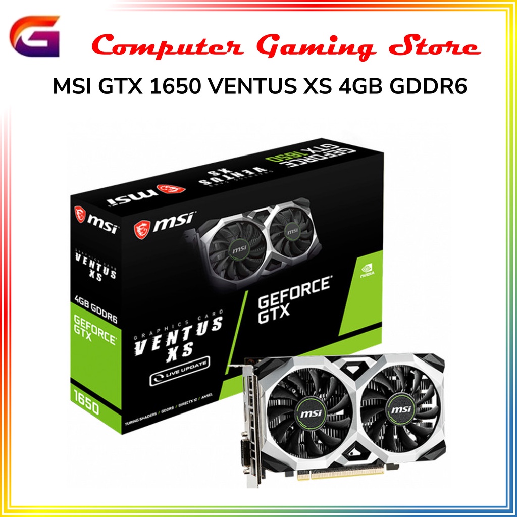 Jual VGA MSI GeForce GTX 1650 VENTUS XS 4GB GDDR6 | Shopee Indonesia
