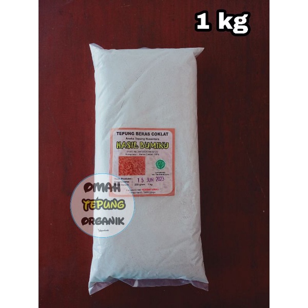 Jual Tepung Beras Coklat Organik kemasan 1 kg/Rice Brown powder 1 kg ...