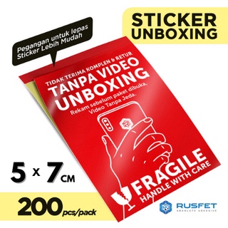 Jual STICKER STIKER UNBOXING +FRAGILE 5x7 | LABEL TEMPELAN VIDEO BUKA ...