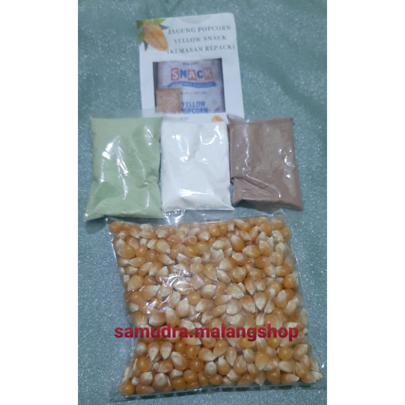 Jual Paket jagung popcorn 100 gram dan bumbu (matcha/ coklat/ susu ...