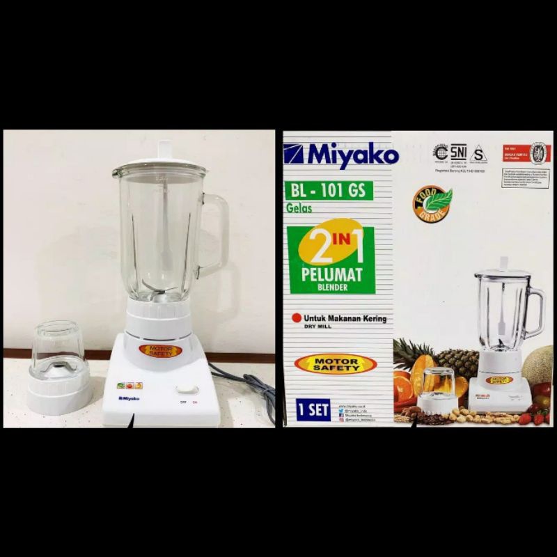 Jual Miyako blender gelas kaca 2 in 1, tipe BL 101 GS / BL 301 GSG ... Jual Miyako blender gelas kaca 2 in 1, tipe BL 101 GS / BL 301 GSG ...