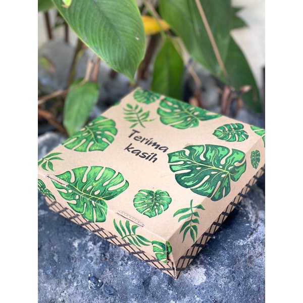 Jual kardus nasi 20, box nasi, kotak nasi, snack + mika 20 coklat motif ...