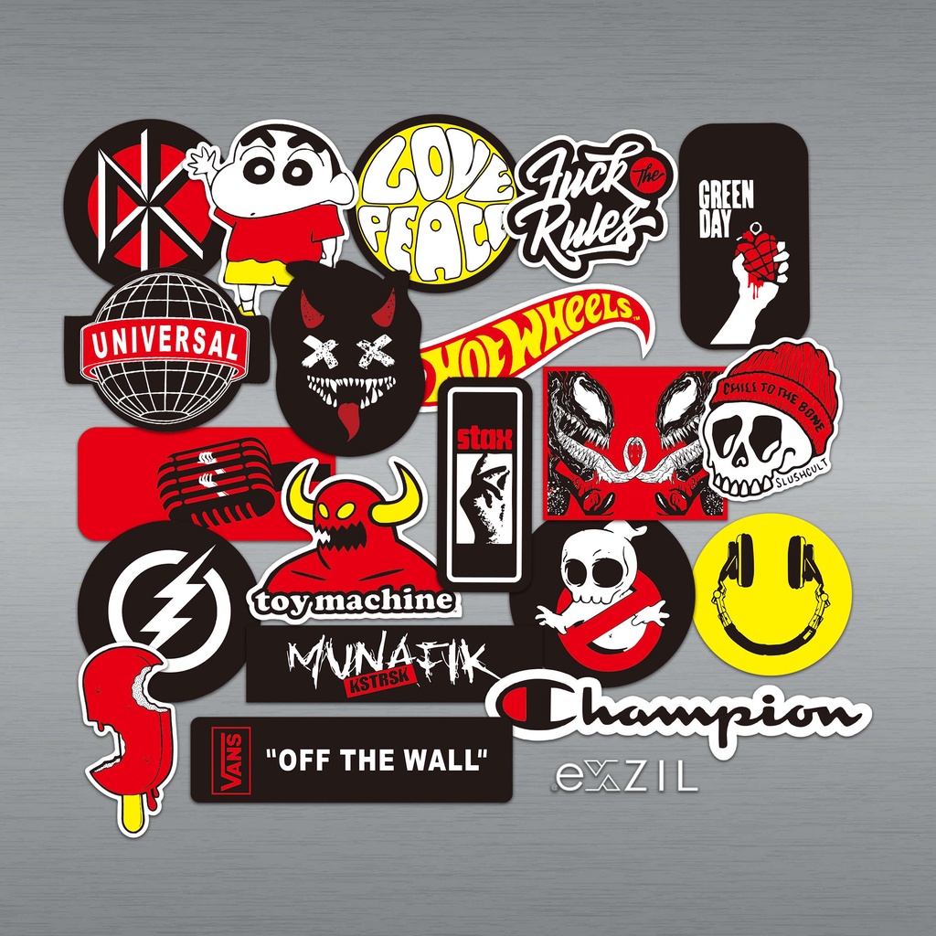 Jual STIKER stiker WARNA keren unik hp laptop hp waterproof isi 20 pcs ...