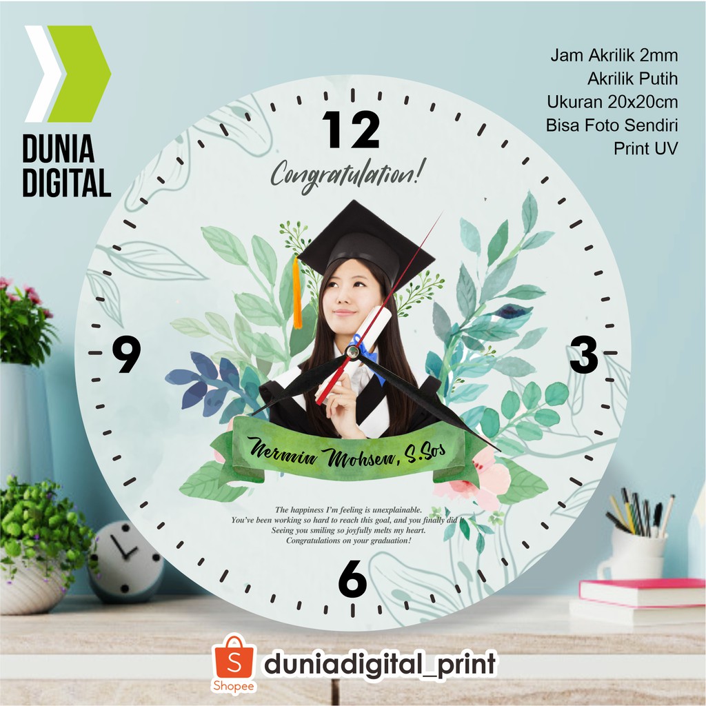 Jual Jam Akrilik | Jam Custom | Jam Wisuda | Jam Dinding | Jam Hadiah ...