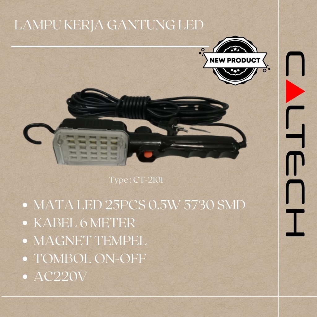 Jual Lampu Kerja Gantung Hand Lamp LED Caltech CT-2101 | Shopee Indonesia