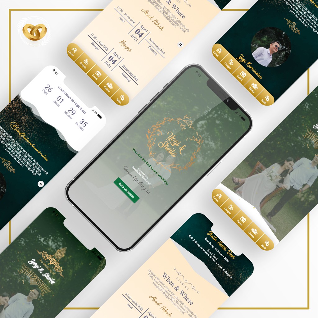 Jual Undangan Digital Website Pernikahan Modern (GOLD , PLATINUM ...
