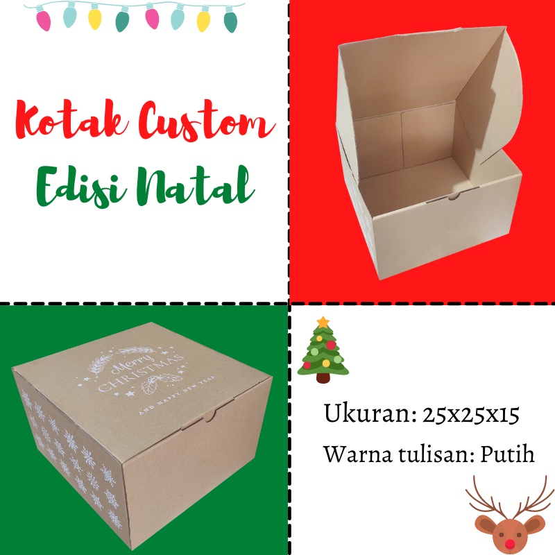 Jual kotak kado box kado custom box packaging kardus natal kardus ...