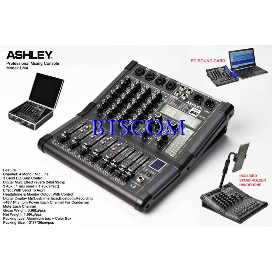 Jual MIXER ASHLEY LM4 MIXER ASHLEY 4 CHANNEL LM 4 ORIGINAL MIXER ASHLEY LM4 | Shopee Indonesia