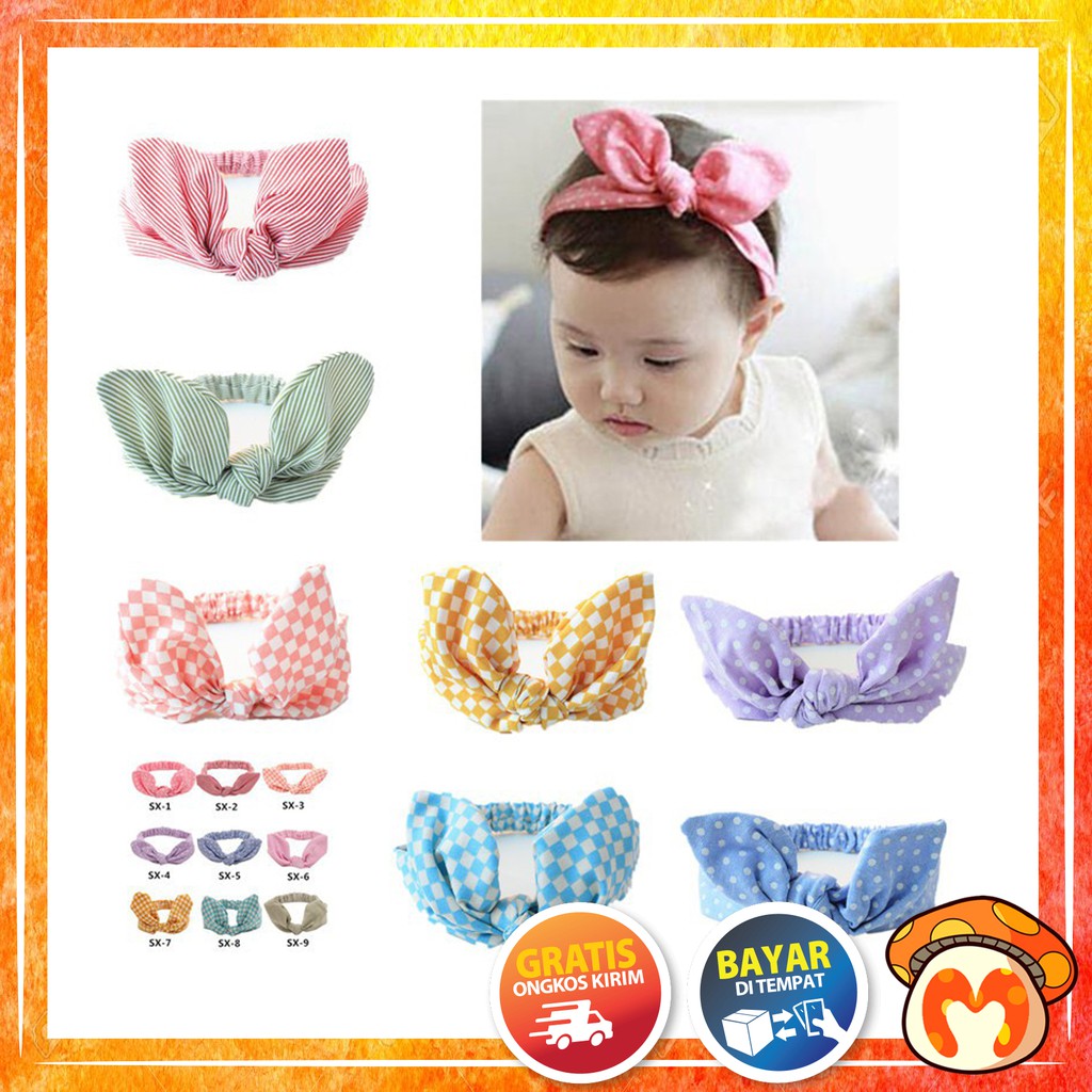 Jual FYG OSM BANDANA BAYI KARET IMPORT LUCU RABBIT/ BANDO BAYI LUCU ...